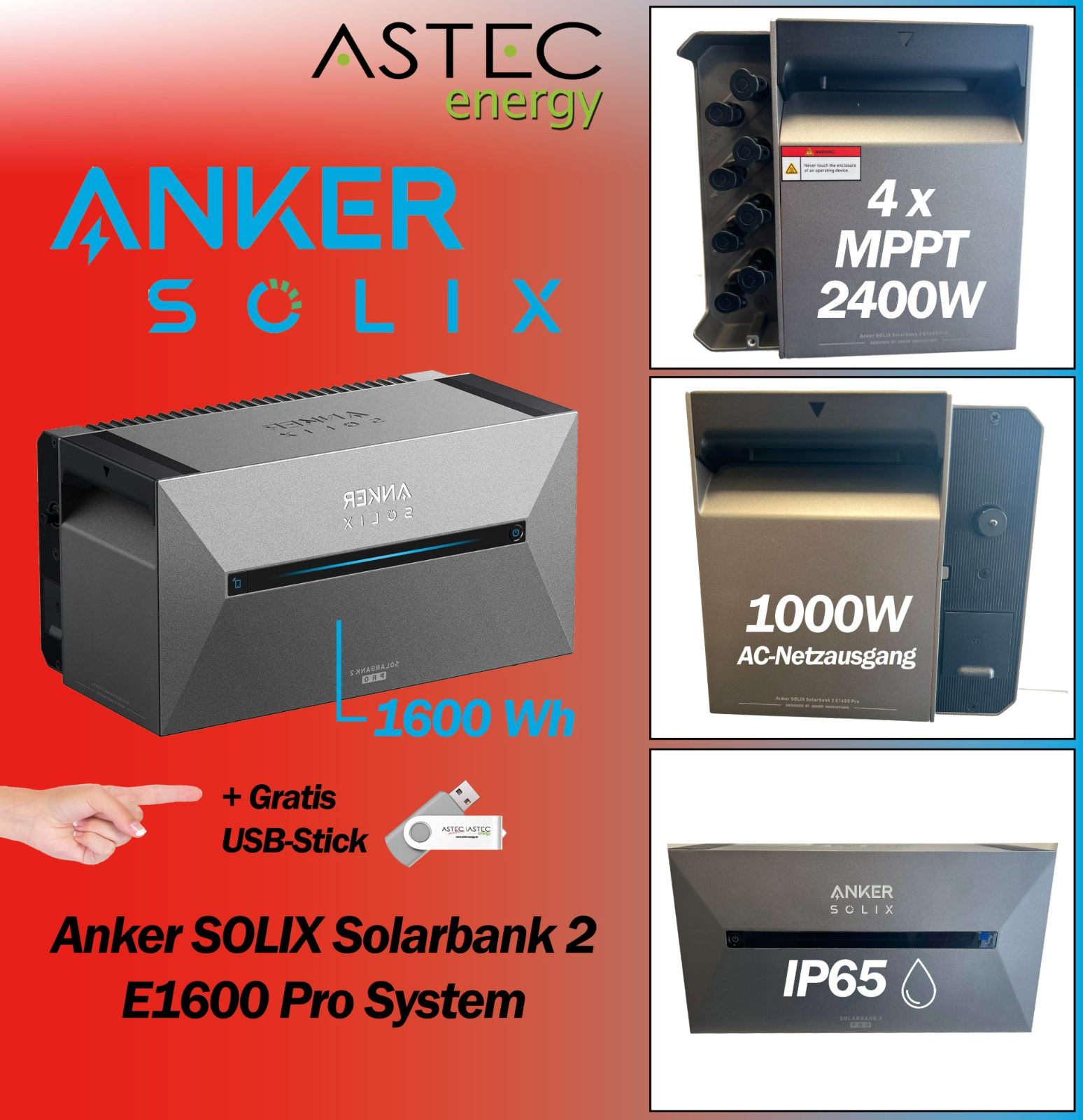 ANKER SOLIX PRO Solarbank 2 E1600 Speicher – Astec Energy